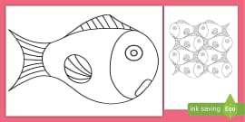 Fish Tessellation Shapes Colouring Pages Arabic/English - Fish Tessellation