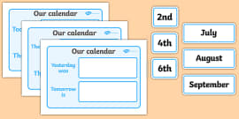 Calendar for Yesterday, Today, Tomorrow - Calendar Template