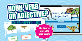 KS1 Word Classes Interactive Sorting Activity - Fun SPaG Game