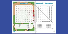 Vocabulary Mat | Twinkl | Baseball (teacher made)