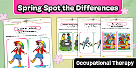 Easter Spot the Difference Visual Perception Activity Sheets for ...