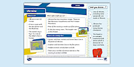 KS2 Ukraine Fact File (teacher made) - Twinkl