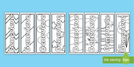 FREE! - Harvey Name Simple Colouring Bookmarks - Twinkl