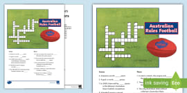 Australian Rules Football Crossword (teacher made) - Twinkl