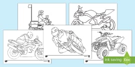 FREE! - Motorcycle Dot to Dot Activity - Worksheet - Twinkl