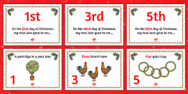 12 Days of Christmas Lyrics | Printable Sheet (Teacher-Made)