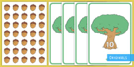 FREE! - Acorn Counting Game (teacher made) - Twinkl