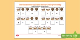 Hide-a-Saurus Dinosaur Number Bonds to 5 Colouring Activity Sheet