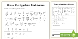 Ancient Egyptian Gods Reading Comprehension Worksheets