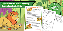 The Lion and the Mouse Story in English - Primary Resource