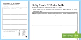 Skellig Chapter 10 Quotation Worksheet (teacher made)