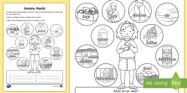 Plants and Animals Needs Worksheet (teacher made)