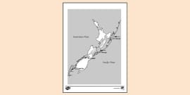 FREE! - New Zealand Map With Christchurch Colouring Sheet
