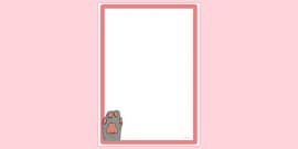 FREE! - Simple Animal Paw Prints Page Border | Page Borders | Twinkl