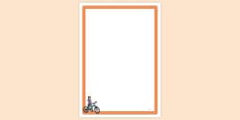 FREE! - Simple Blank Bike Page Border | Twinkl - Twinkl