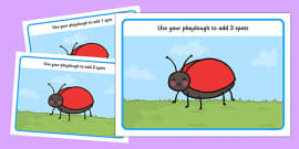 Basic Counting Frogs Playdough Mats