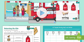 'r'/'wr'/'rh' Words Phonics Worksheet - NI Phonics Resources