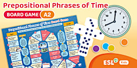 ESL Prepositional Phrases of Time – PowerPoint for A2 Kids