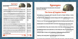 Scary Character Description: 'The Curse of Cogston House' Worksheet