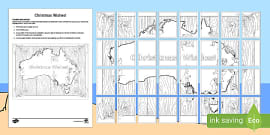Christmas Colour By Numbers - 100 Square - 12 Days of Christmas