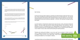 Welcome to Our Class Editable Letter for PK-K (Teacher-Made)