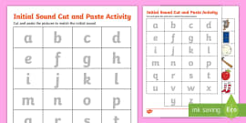 Alphabet Initial Sounds Matching Worksheet / Worksheets