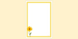 FREE! - Simple Blank Yellow Page Border | Page Borders | Twinkl