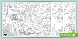 Oceans Mindfulness Colouring - Twinkl - Geography - Twinkl