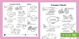 Transport Colouring Sheets (teacher made)