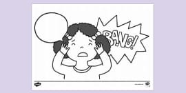 Loud Sound Wave Colouring Sheet | Colouring Sheets - Twinkl