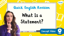 What is a Statement Sentence? | Definition | Teaching Wiki