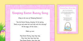 Ten Little Bunnies Easter Song Sheet and PowerPoint - easter