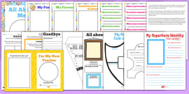 All About Me Bunting - ourselves, all about me, flags, display