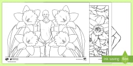Daffodil Colouring Pages for Classroom or Home Use - Twinkl