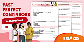 ESL Past Perfect Activity Sheet {Kids}