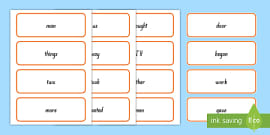 New Zealand Orange Sight Words Bingo