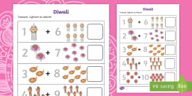 Diwali Cutting Skills Worksheet -diwali, divali, scissor skills, physical
