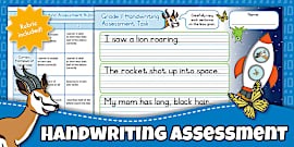 Gr3 Eng Print to Cursive Writing Assessment and Rubric (CAPS)
