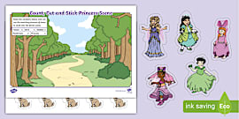 Design a Princess Cut and Stick Activity - Twinkl - KS1