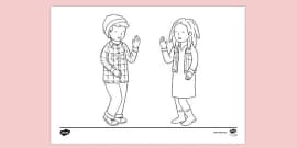 FREE! - Group of People Colouring Sheet (teacher made)