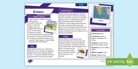 KS2 Greece Research Activity - Geography (teacher made)