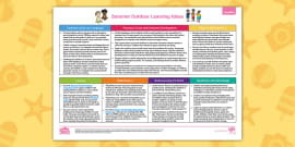 Ideas for Outdoor Learning in a Scottish Summer Display Poster