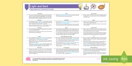 FREE! - Light and Dark KS1 Lesson Plan Ideas and Resource Pack - ks1