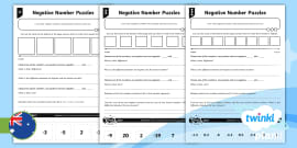 Negative Numbers Addition and Subtraction Worksheet | Twinkl