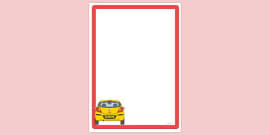 FREE! - Sports Car Page Border (teacher made) - Twinkl