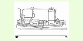 FREE! - Steamboat Colouring Sheet - Teaching Resources - Twinkl