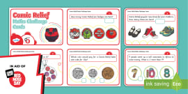 FREE! - 👉 2021 Comic Relief: Maths Activities Cards | Ages 7-9