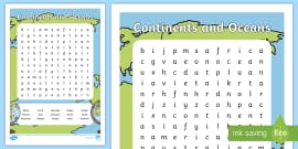 Seven Continents Map - Geography Teaching Resources - Twinkl
