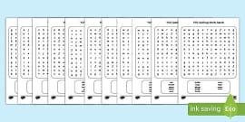 Year 3-4 Statutory Spelling List Crossword Pack - Word List