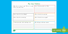 Camp Reflection Worksheet / Worksheet (Hecho por educadores)